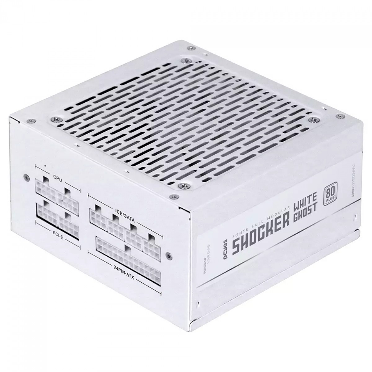 Fonte PCYES Shocker White Ghost, 600W, Full Modular, 80 Plus White ...