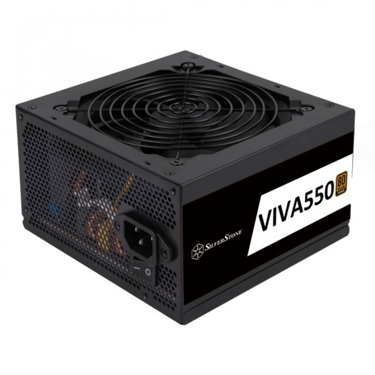 Fonte SilverStone VIVA 550, 550W, 80 Plus Bronze, PFC Ativo, SST-VA550-B