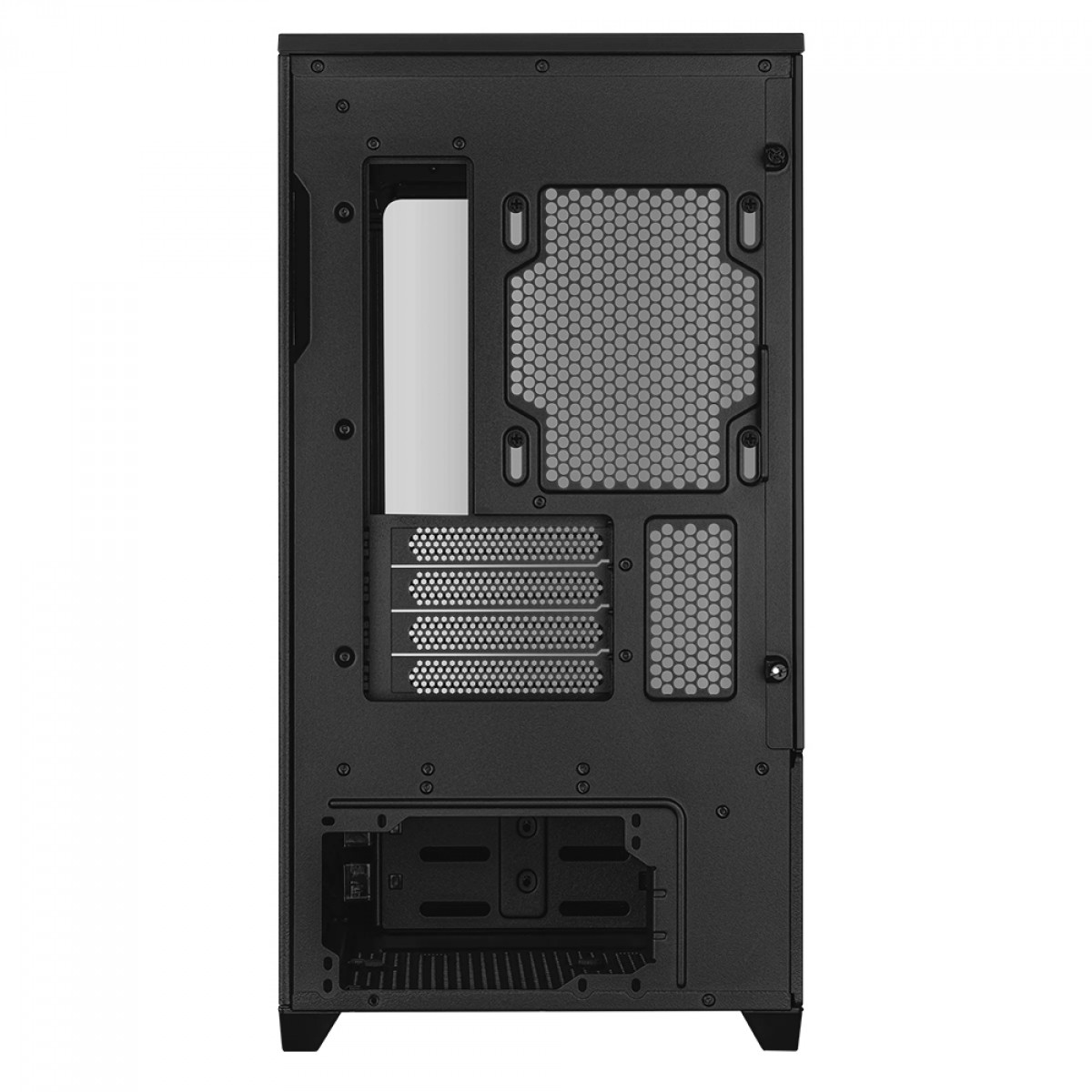 Gabinete Asus Prime AP202, ARGB, Mid Tower, Vidro Temperado, MATX, Sem Fonte, Sem Fan, Preto ...