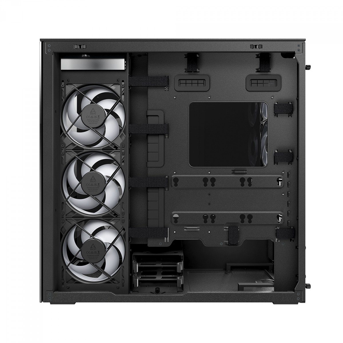 Gabinete Gamer Arctic Xtender Black E-ATX 5 Fans | Terabyte
