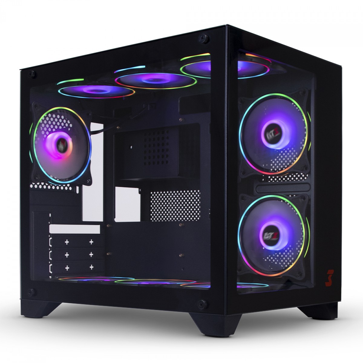 Gabinete Gamer DT3 Hyper Black, Mini Tower, Vidro Temperado, MATX, Sem ...