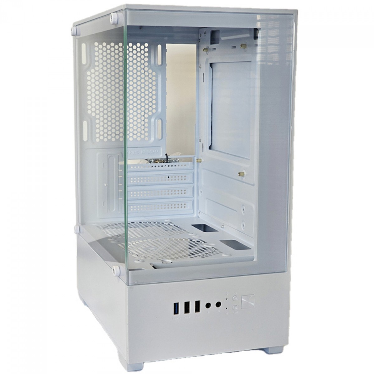 Gabinete Gamer Duex DXGW3C White, Mid Tower, MATX, Vidro Temperado, Sem ...