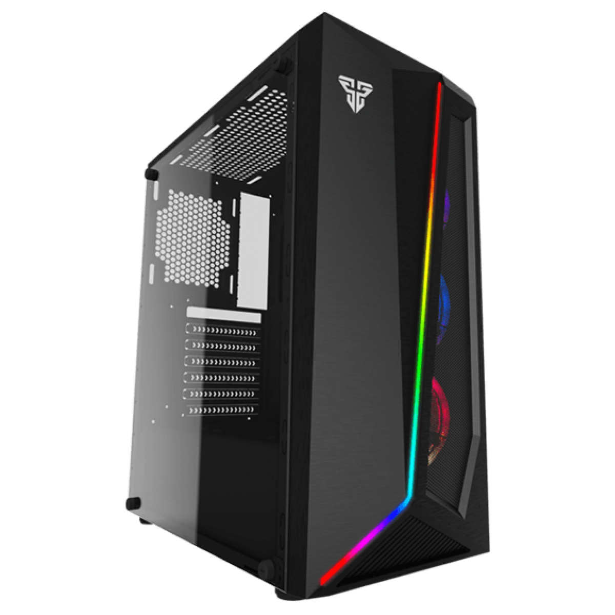 Gabinete Gamer Fantech Pulse, Mid Tower, Vidro Temperado, Black, RGB ...