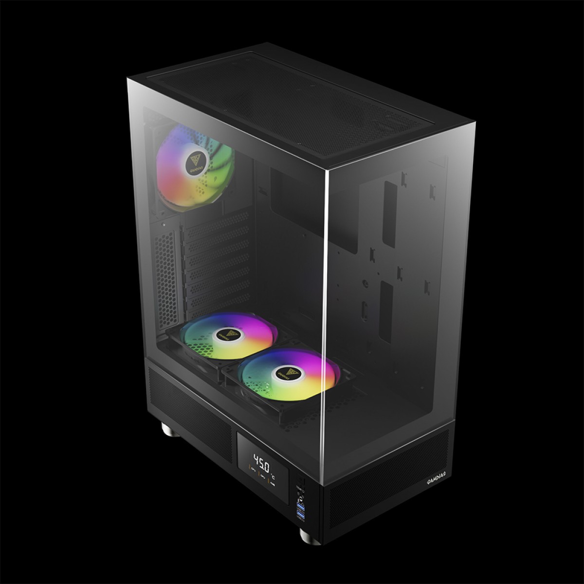 Gabinete Gamer Gamdias Atlas E1, Mid Tower, Display Digital, Vidro ...