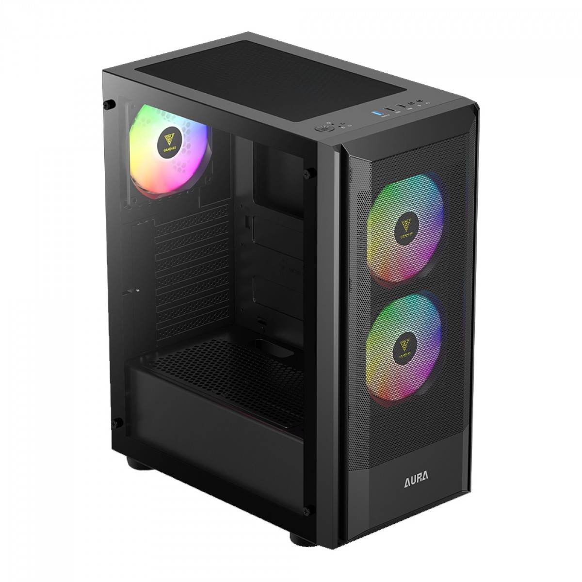 Gabinete Gamer Gamdias Aura GC6 ARGB, Vidro Temperado, ATX, Mid Tower ...