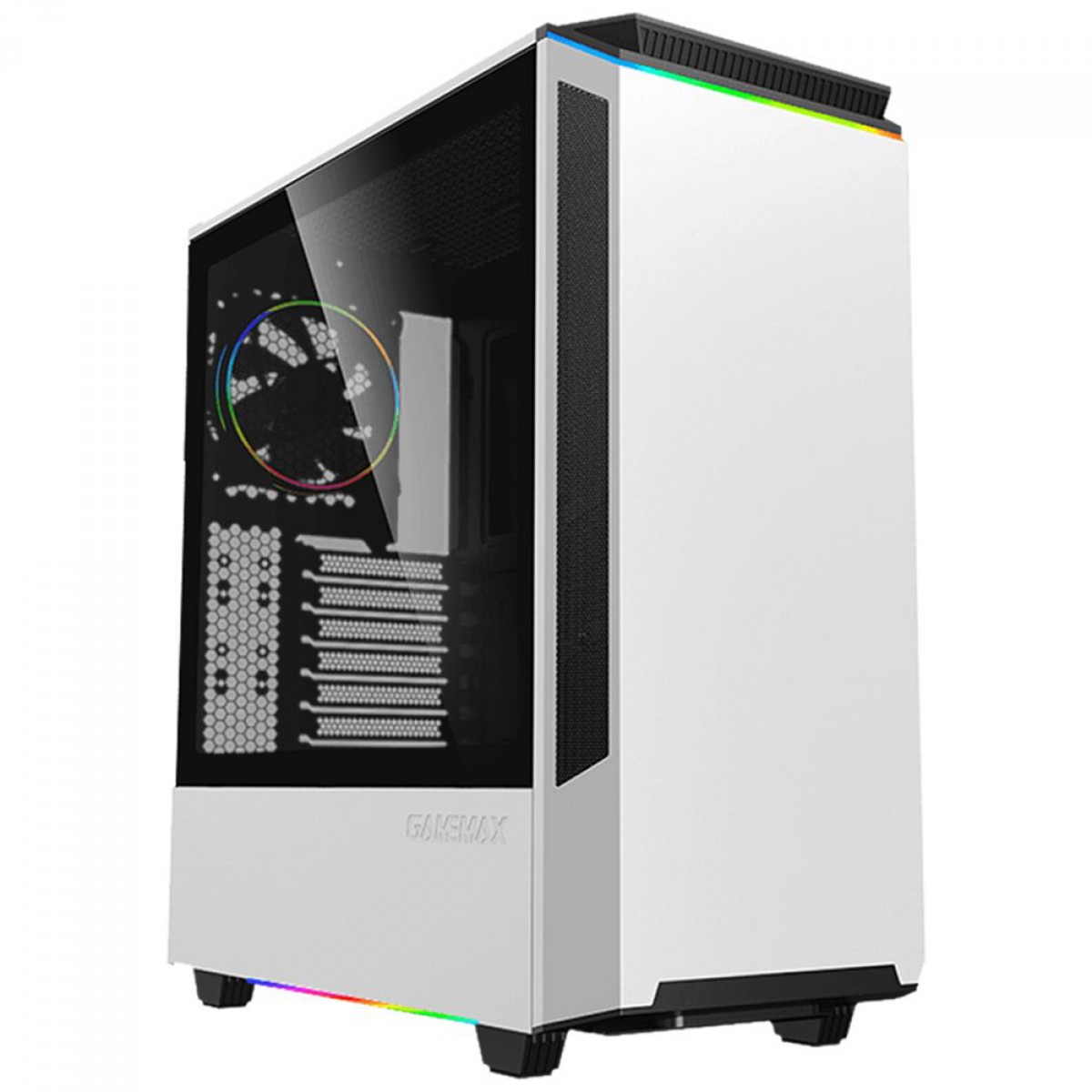 Gabinete Gamer Gamemax Paladin, Mid Tower, RGB, Vidro Temperado, Branco ...