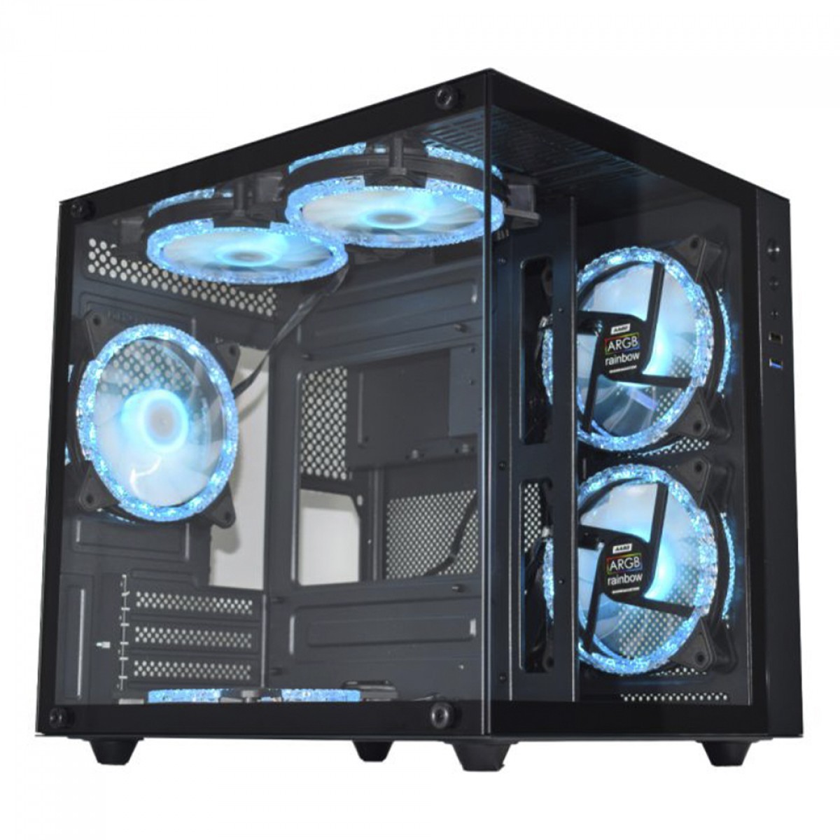 Gabinete Gamer K-MEX Aquario Micro, Mini Tower, Vidro Temperado, M-ATX ...