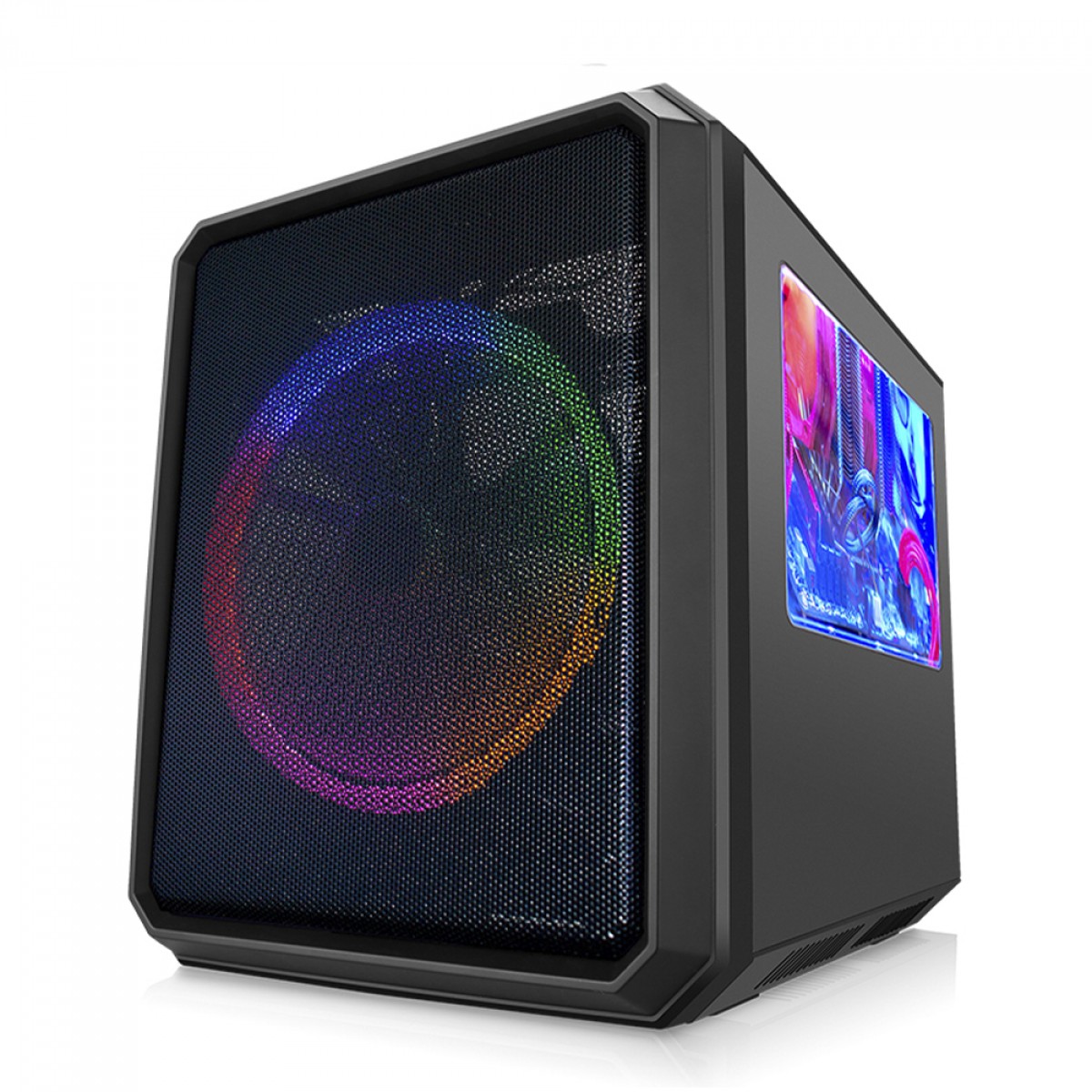 Gabinete Gamer K-MEX Microcaft, Preto, Mini Tower, Vidro Temperado, M ...