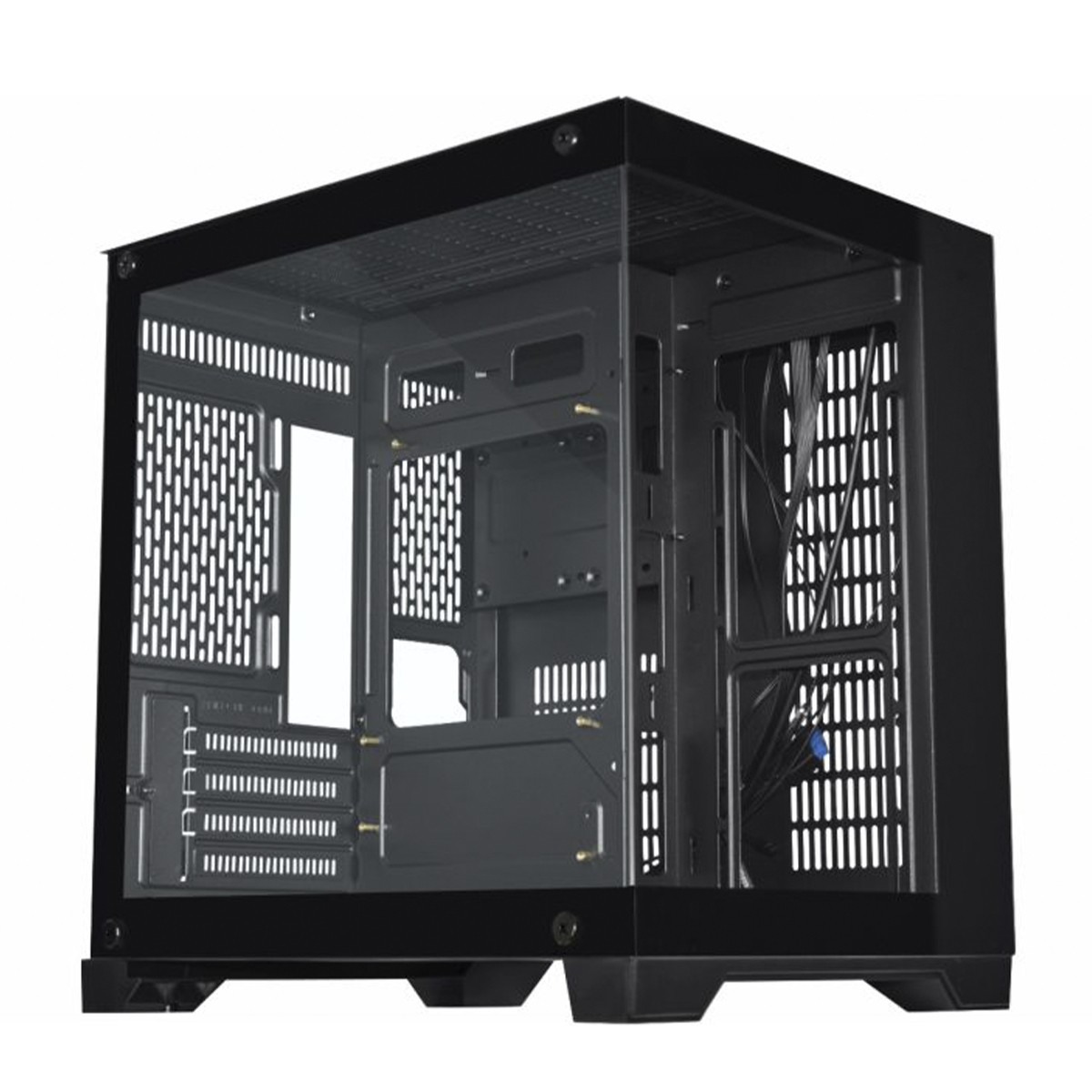 Gabinete Gamer K-MEX Space Aqua, Black, Mini Tower, Vidro Temperado, M ...