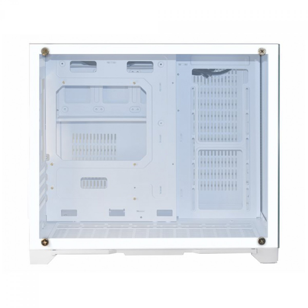 Gabinete Gamer K-MEX Space X, White, ARGB, Mini Tower, Vidro Temperado ...