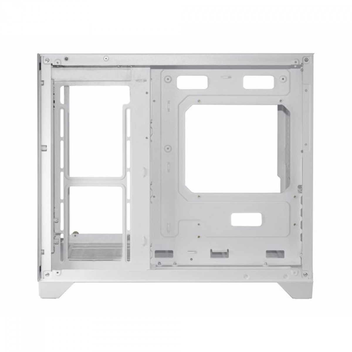 Gabinete Gamer K-MEX Space X, White, ARGB, Mini Tower, Vidro Temperado ...