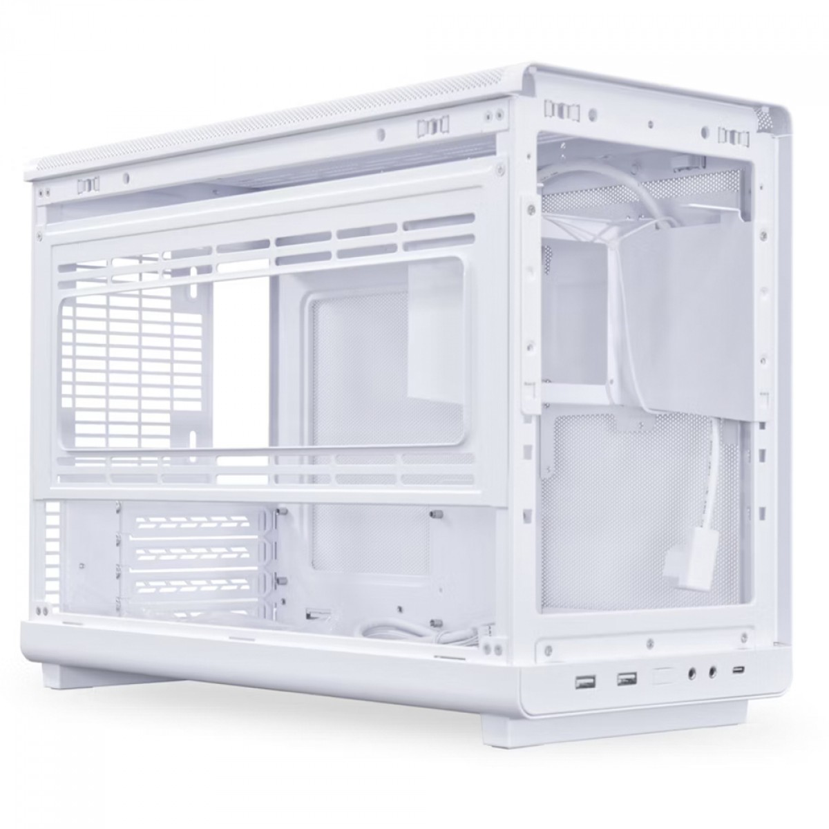 Gabinete Gamer Lian Li 011 A3-mATX White, Mini Tower, Aço, M-ATX, Sem ...