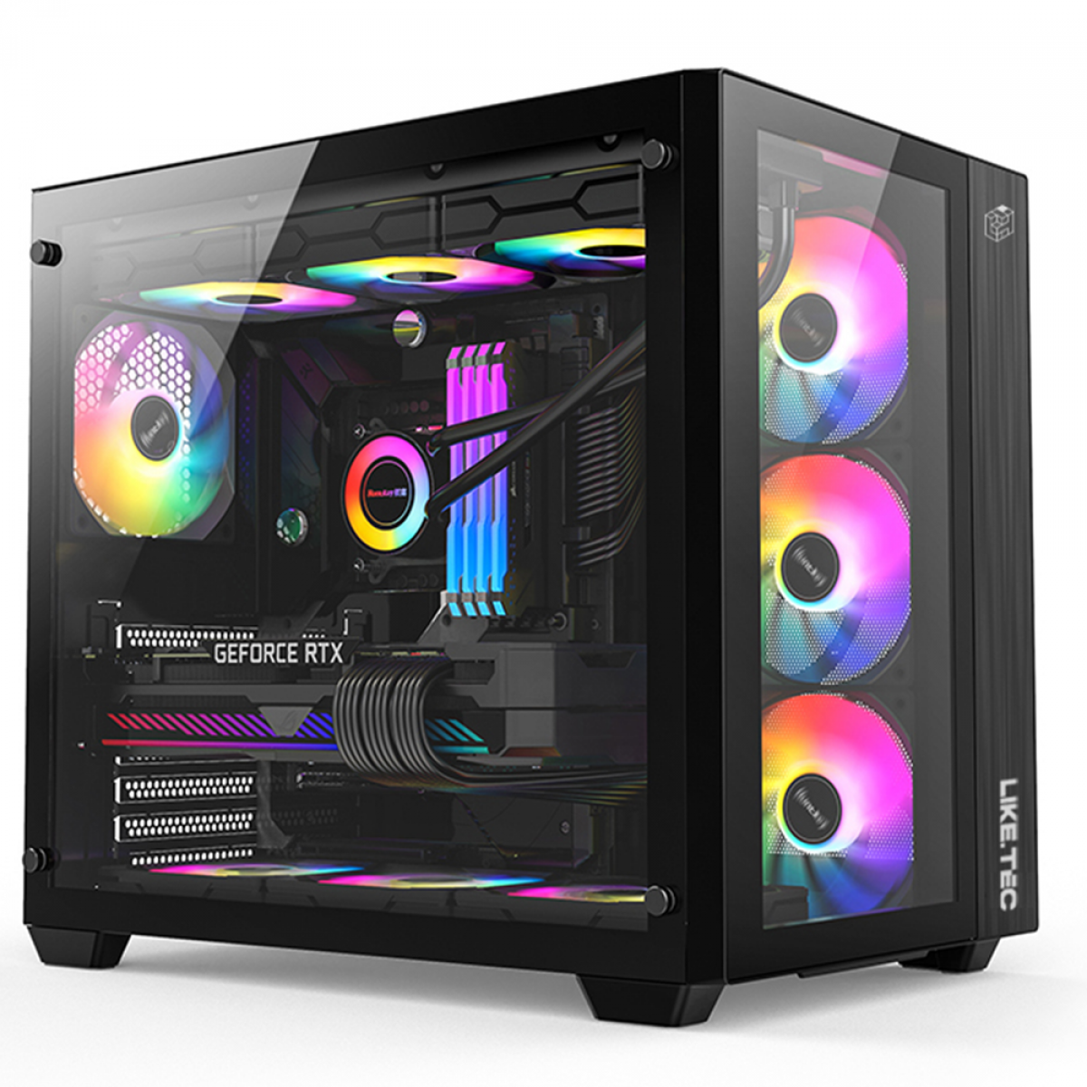 Gabinete Gamer Liketec Zeus V2, Mid Tower, Vidro Temperado, RGB, ATX ...