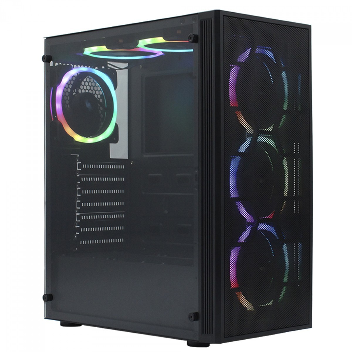 Gabinete Gamer Ninja Nagato, Mid Tower, Vidro Temperado, ATX, Black ...