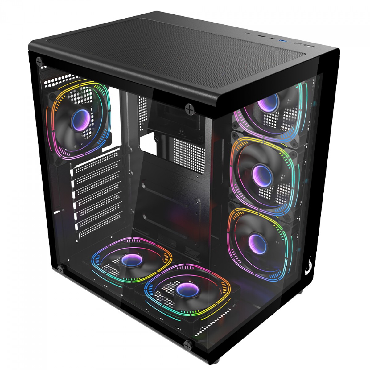 Gabinete Gamer Rise Mode Galaxy Glass X, Mid Tower, Vidro Temperado ...
