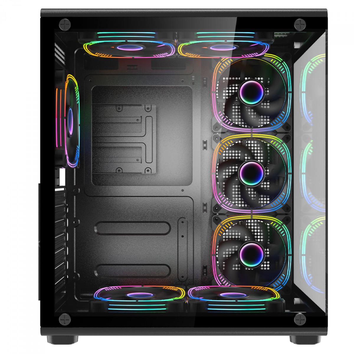 Gabinete Gamer Rise Mode Galaxy Glass X, Mid Tower, Vidro Temperado ...