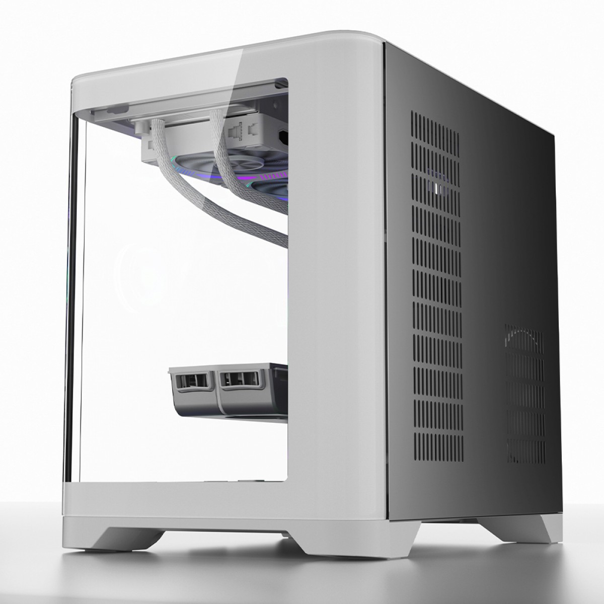 Gabinete Gamer SuperFrame Prime, Mid Tower, Vidro Temperado, M-ATX, Branco, Sem Fonte, Sem Fan ...