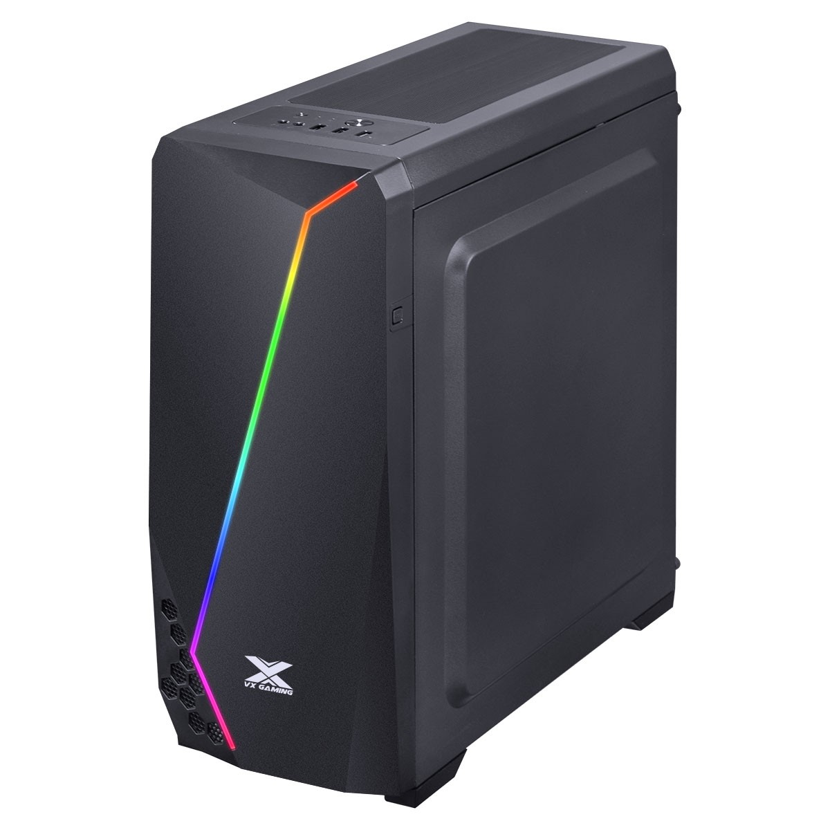 Gabinete Gamer Vinik Lynx RGB, Mid Tower, Lateral Acrílico, Black, S ...