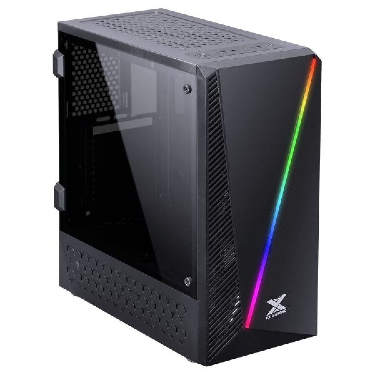 Gabinete Gamer Vinik Pyxis RGB, Mid Tower, Latreral Acrílico, Black, S ...