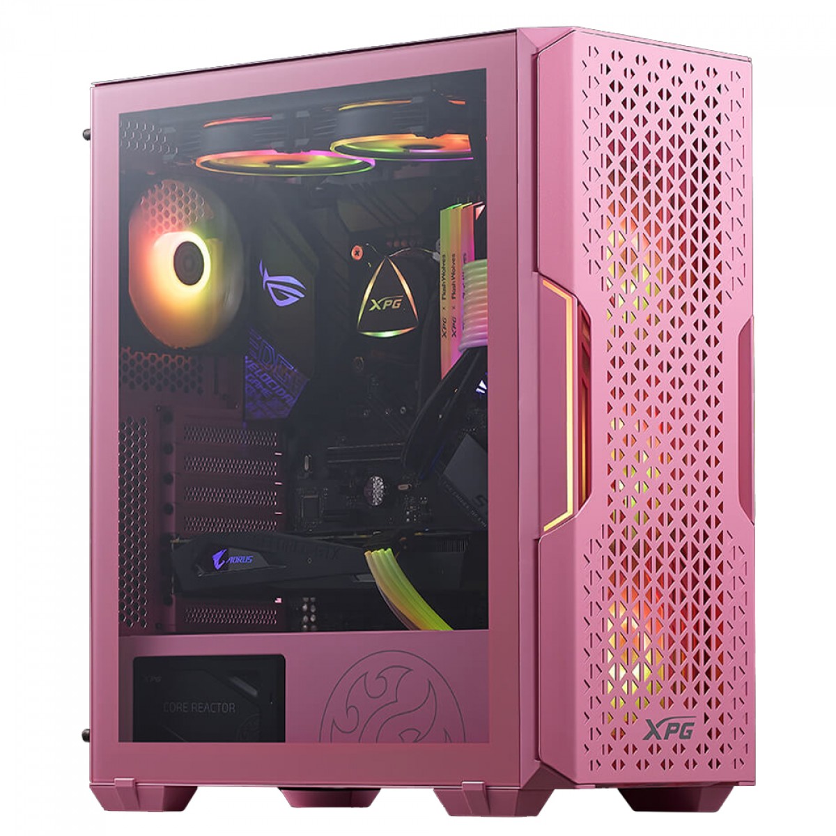 Gabinete Gamer XPG Starker AIR, Pink, Mid Tower, Vidro Temperado, Sem ...