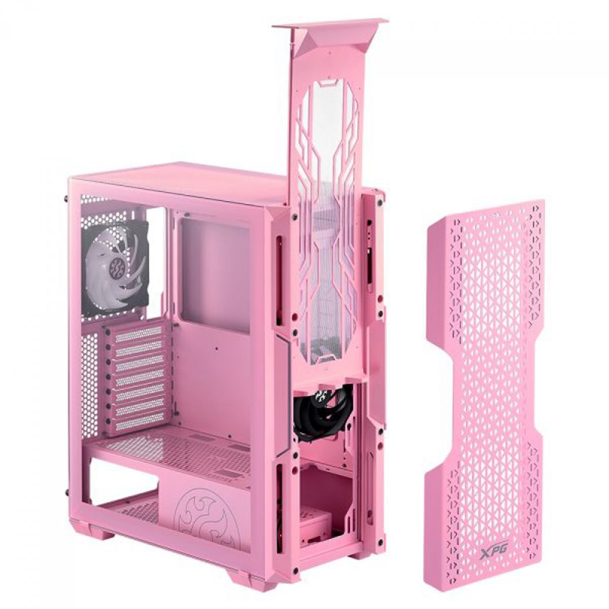 Gabinete Gamer XPG Starker AIR, Pink, Mid Tower, Vidro Temperado, Sem ...