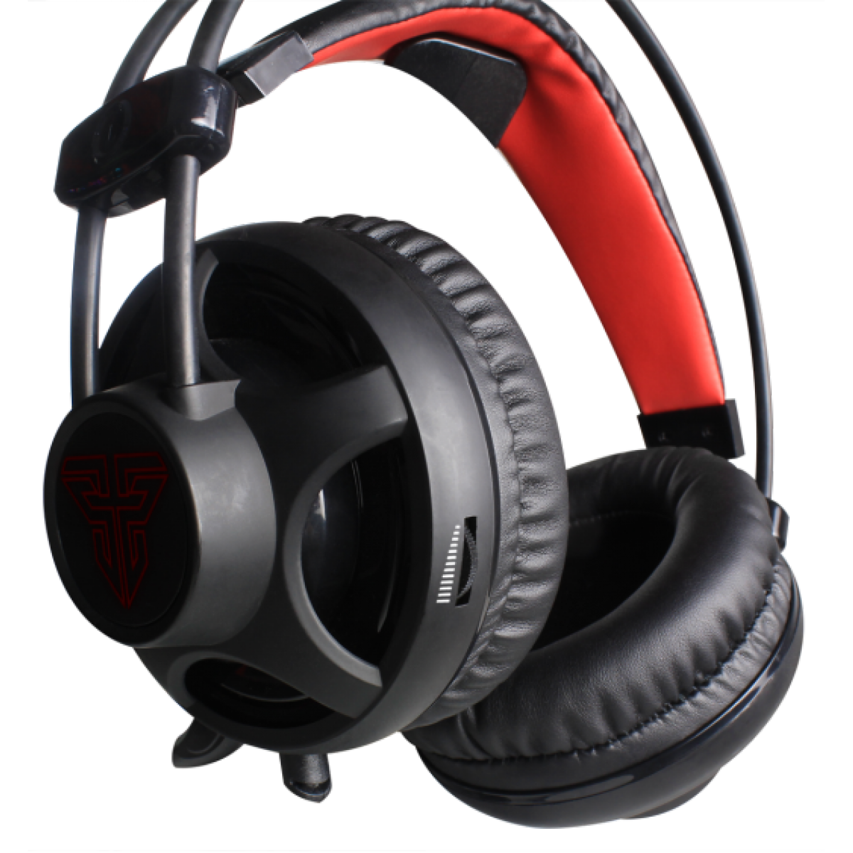 Headset Gamer Fantech Chief, 3.5mm + USB, LED Red, Black, HG13 - Open Box