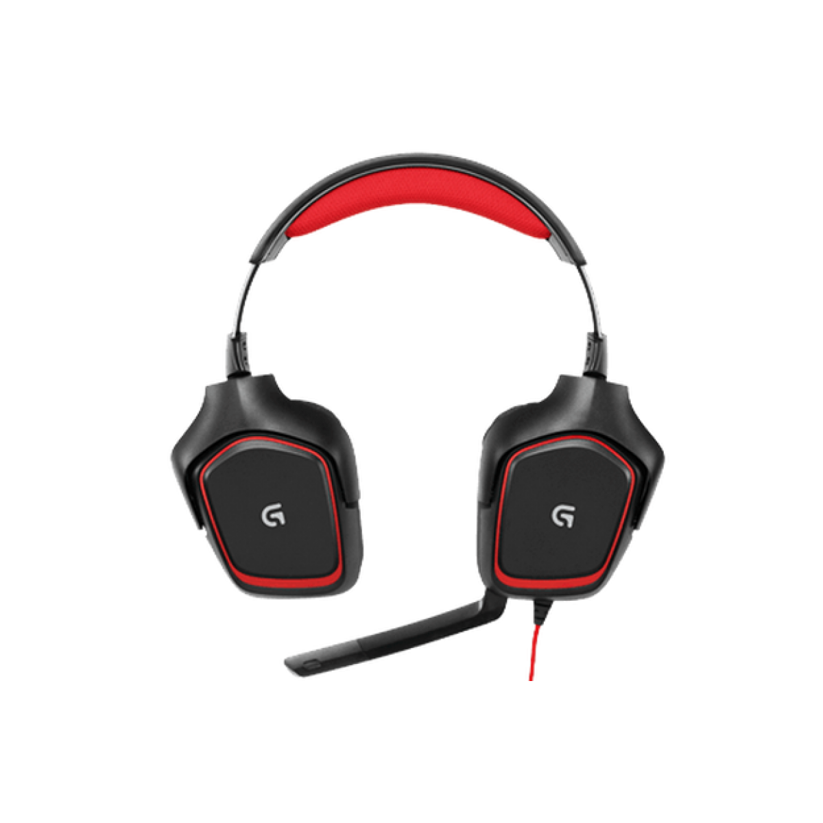 Headset Gamer Logitech G230, Preto/Vermelho