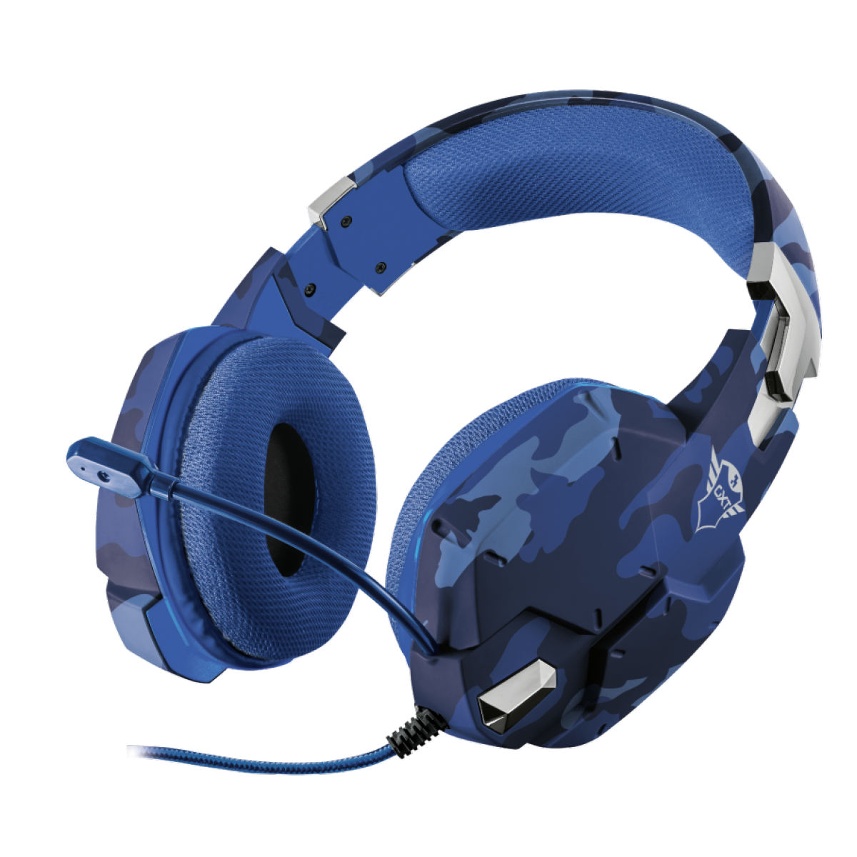 Headset Gamer Trust Carus, Multiplataforma, Azul, GXT322B - Open Box