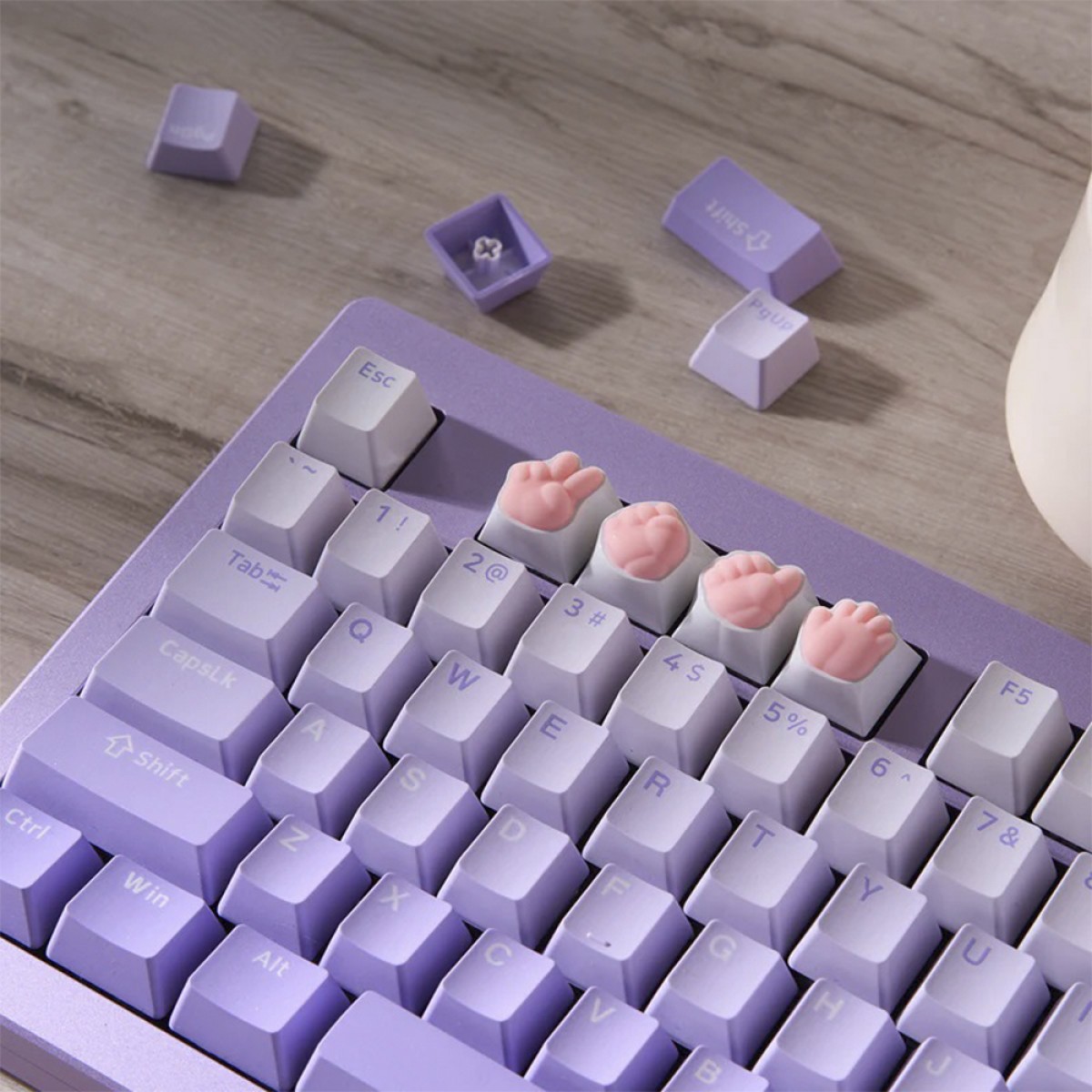 Keycaps Akko Pedra, Papel, Tesoura e Joinha Artesão, com 4 teclas ...