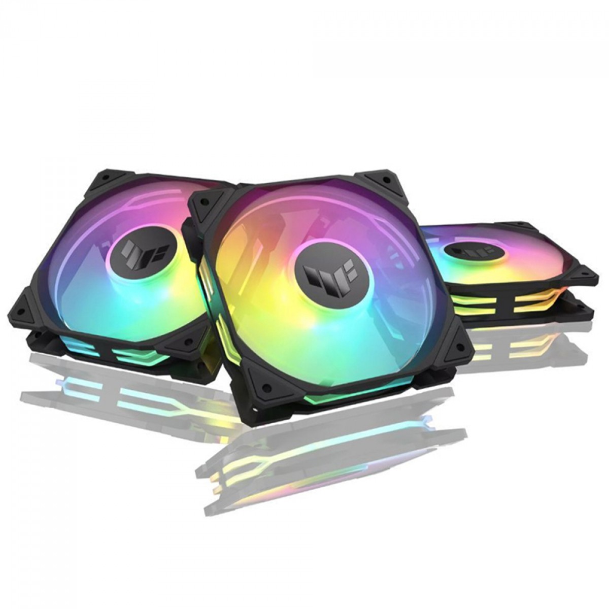 Kit Fan com 3 Unidades Asus TUF Gaming TR120, ARGB, 120mm, PWM, Preto ...