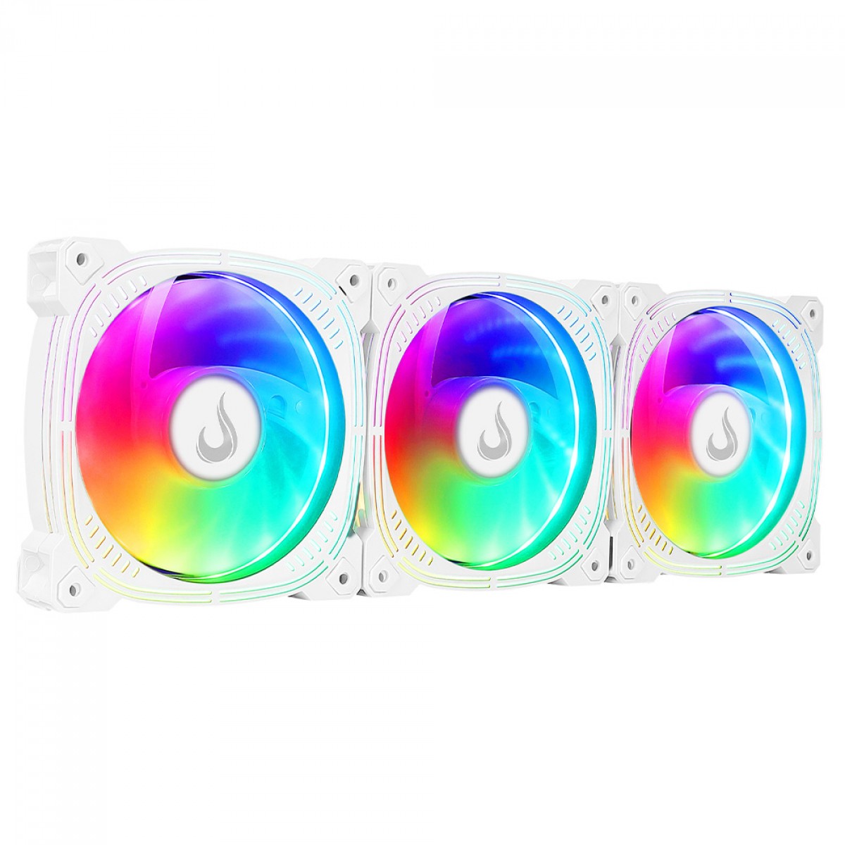 Kit Fan Com 3 Unidades Rise Mode Frost Pro, ARGB, 120mm, Branco, RM-CF ...
