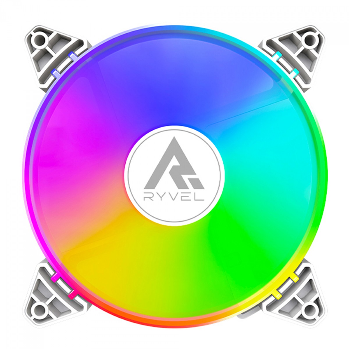 Kit Fan Com 3 Unidades Ryvel Snowy White, ARGB, 120mm, Com Controladora, Branco, RY-FN-SW-WT