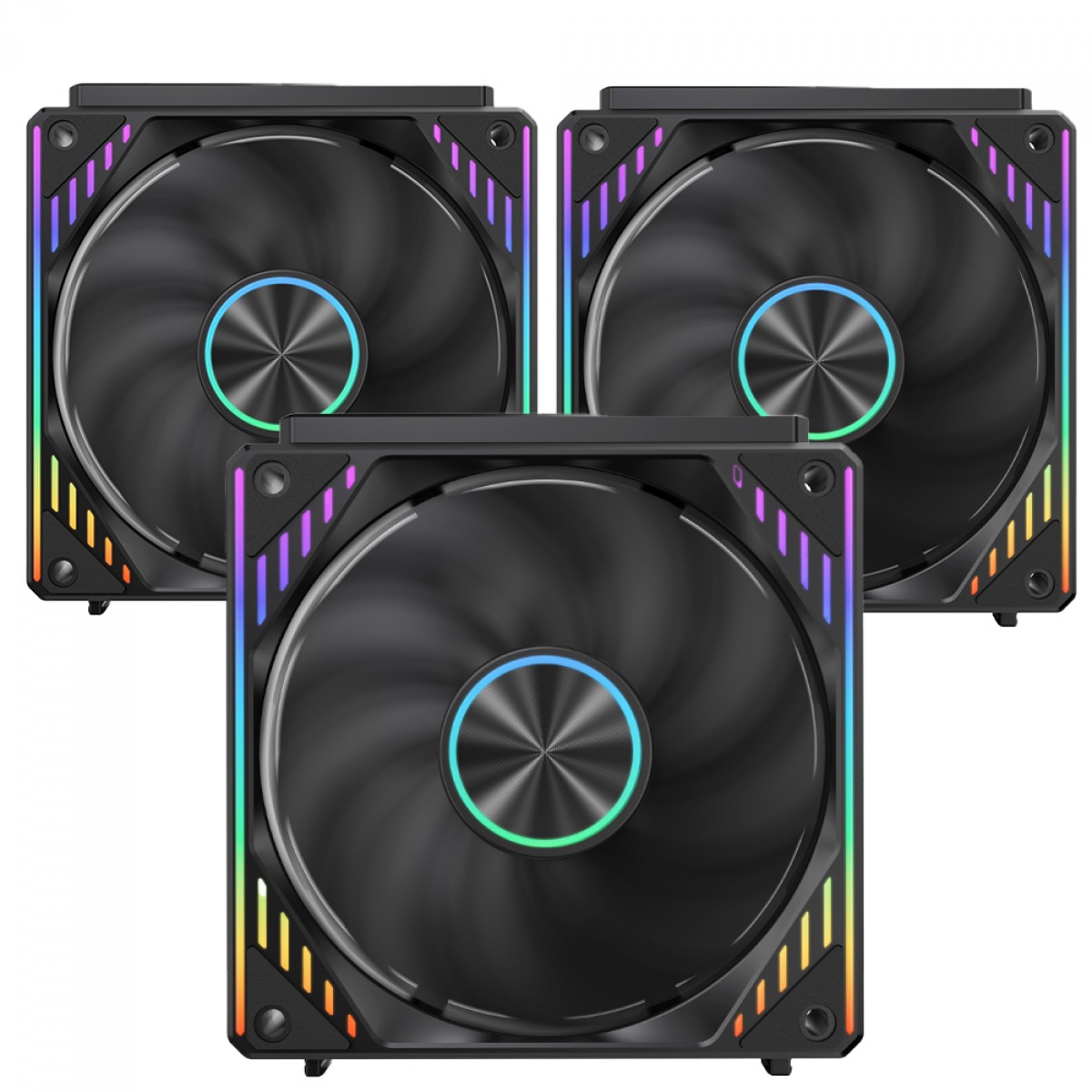 Kit Fan Com 3 Unidades SuperFrame Cyclone V2, ARGB, 120mm, Preto, SF-FN ...