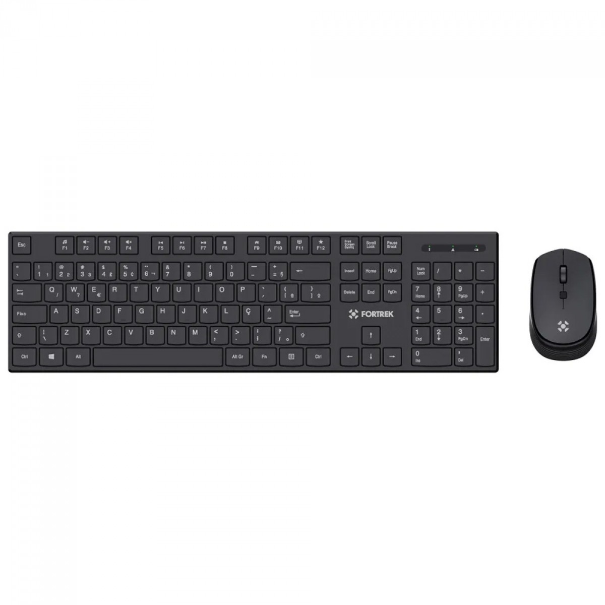 Kit Teclado e Mouse Fortrek CW11, Wireless, ABNT2, Preto - Open Box