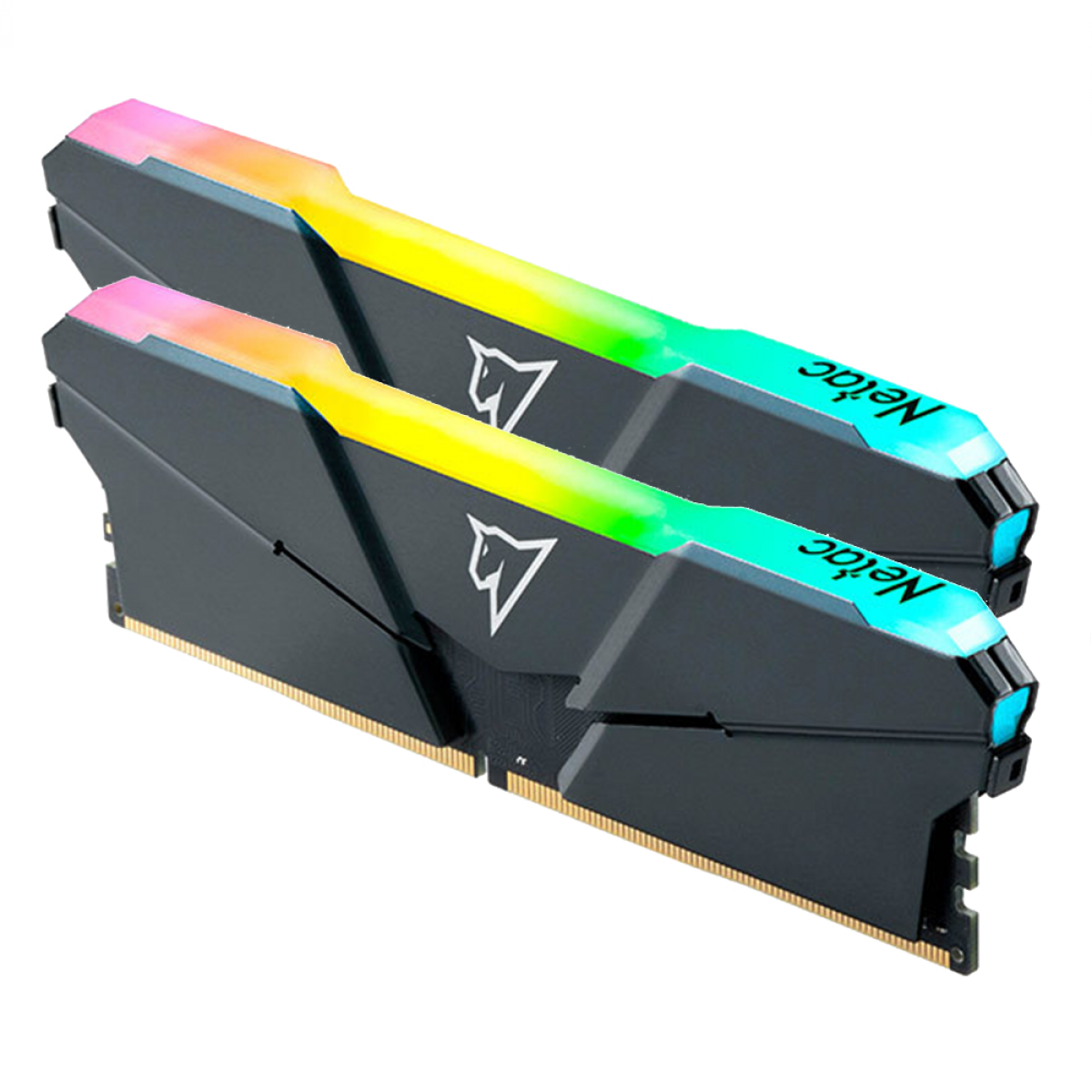 Memória DDR4 Netac Shadow RGB, 16GB (2x8GB), 3200MHz, Grey, NTSRD4P32DP-16E