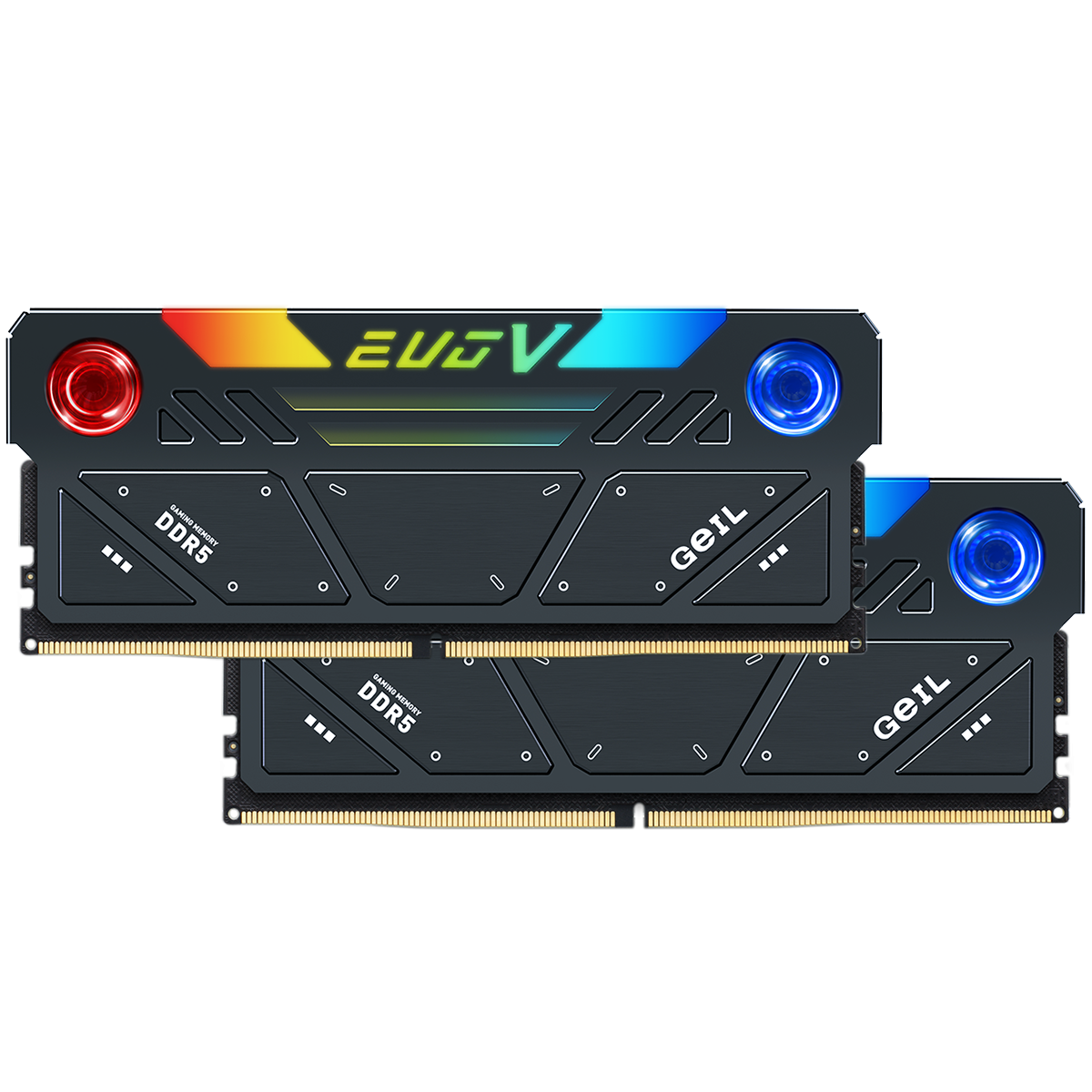 Memória DDR5 Geil EVO V RGB, 32GB (2x16GB), 5600MHz, Grey ...