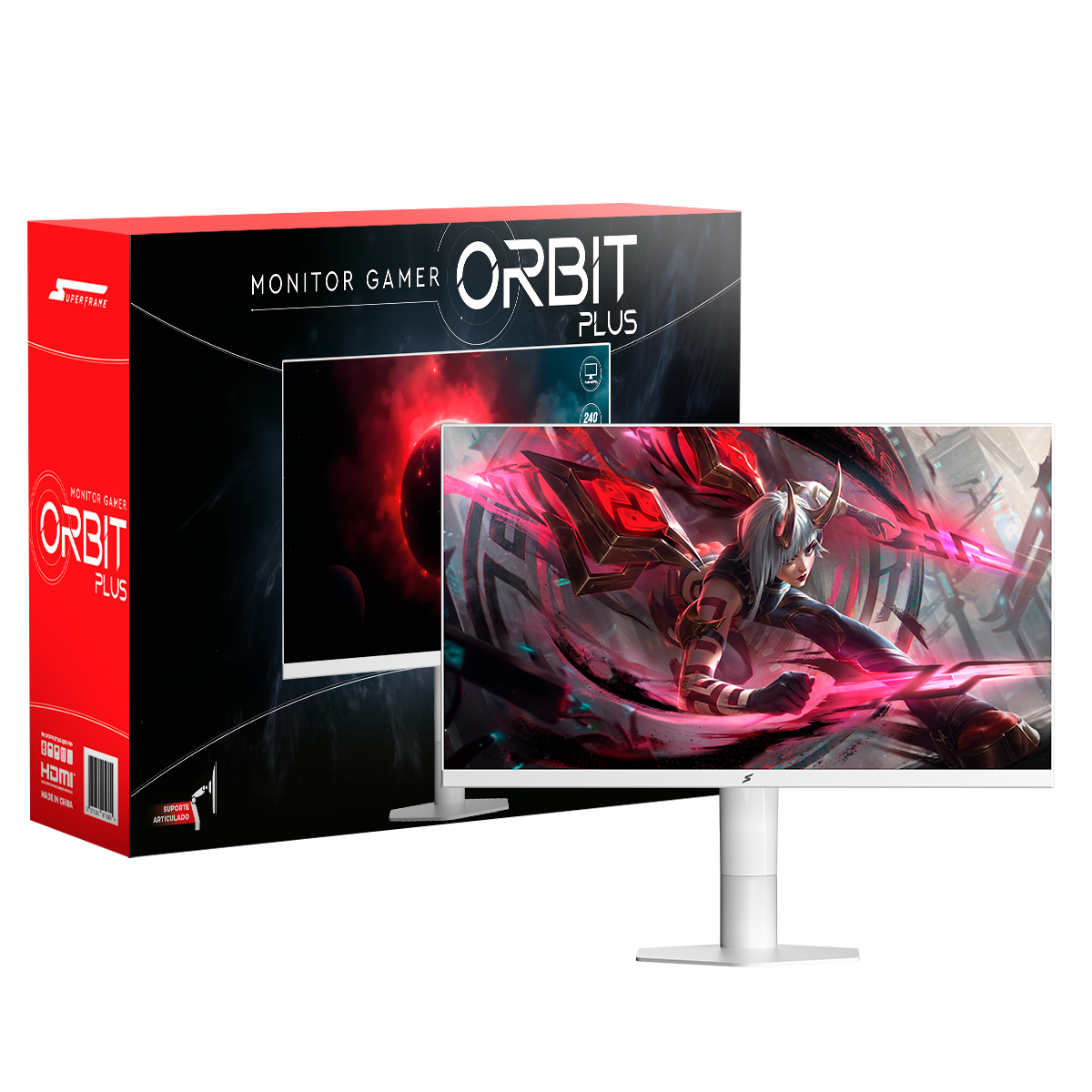 Monitor Gamer SuperFrame Orbit Plus, 27 Pol, Quad HD, 240Hz, IPS, 1ms ...