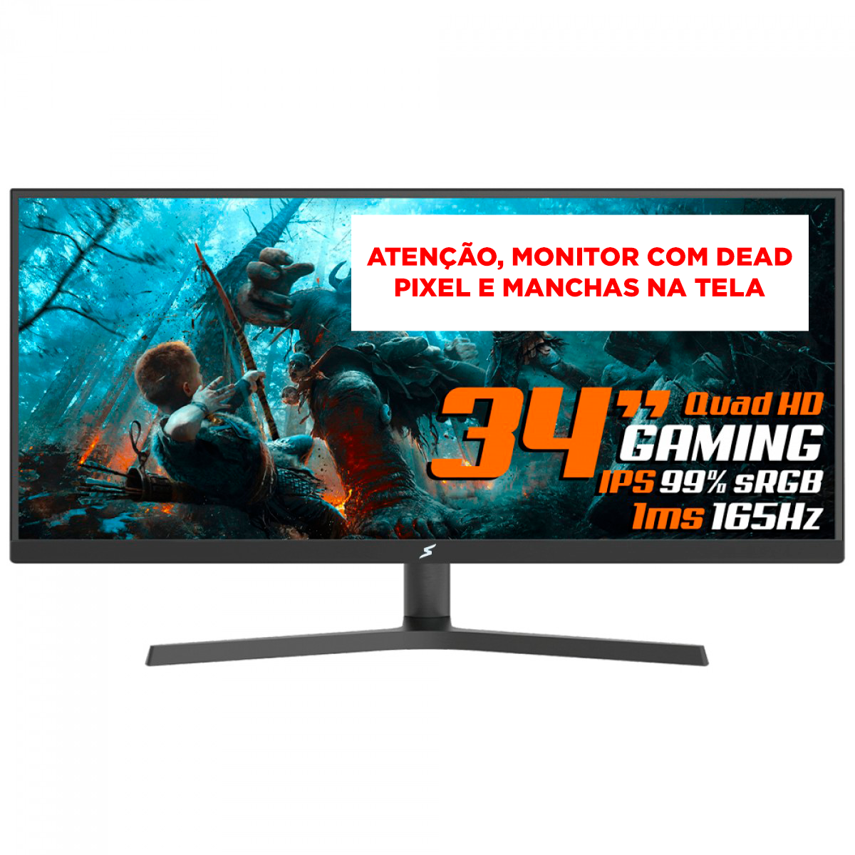 Monitor Gamer SuperFrame Vision Ultra, 34 Pol, UltraWide, 2.5K, Quad HD ...