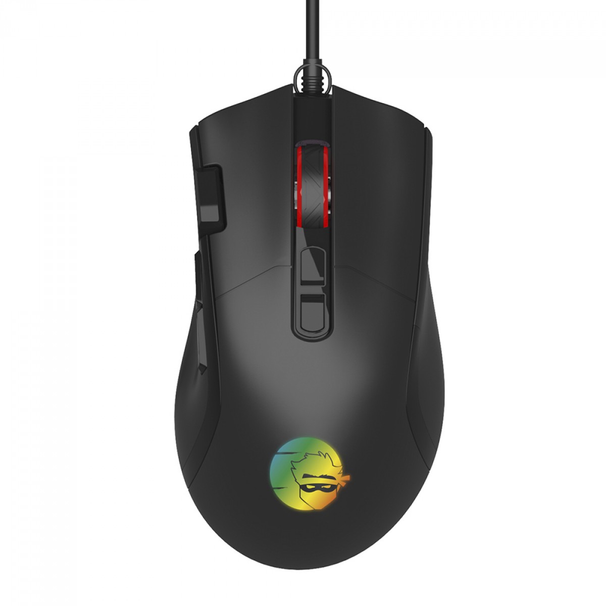 Mouse Gamer Ninja Darui, RGB, 12000 DPI, 8 Botões Programáveis, Black