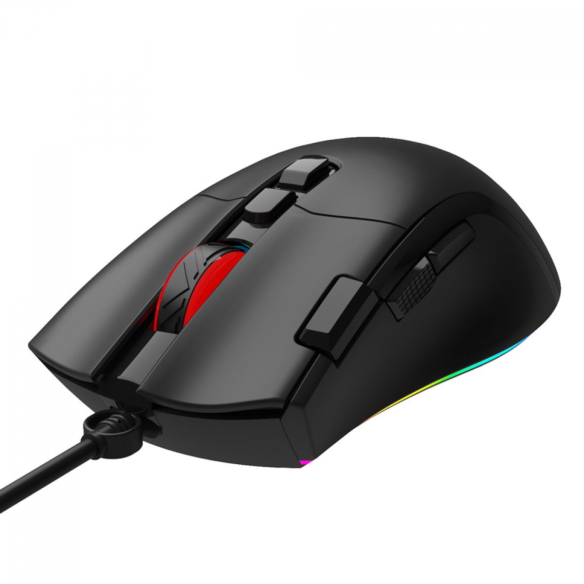 Mouse Gamer Ninja Darui, RGB, 12000 DPI, 8 Botões Programáveis, Black