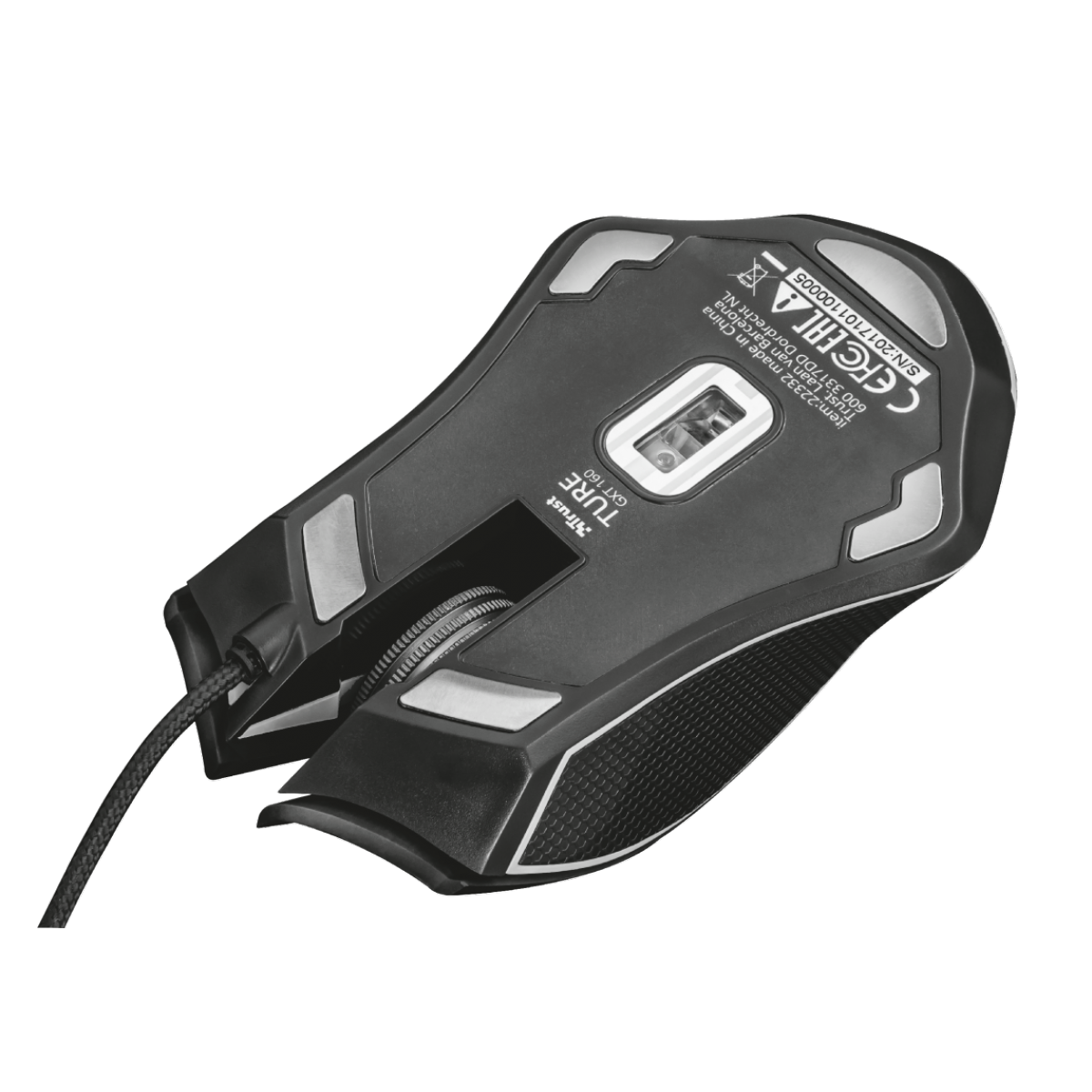 Mouse Gamer Trust, GXT 160 Ture, 4000DPI, 7 Botões, RGB, Black, T22332