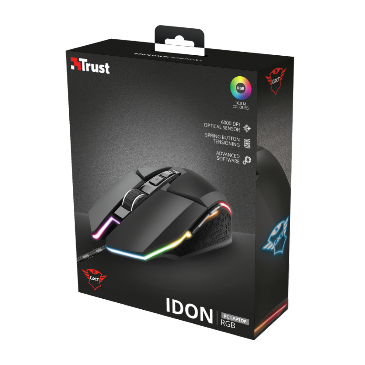 Mouse Gamer, Trust, GXT 950 IDON, RGB, 6000DPI