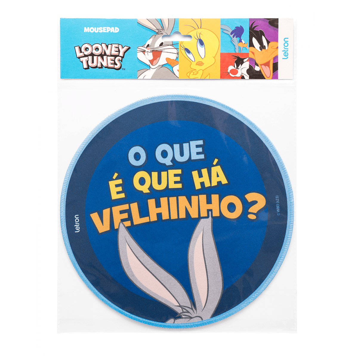 Mousepad Letron Looney Tunes Pernalonga, Estampado, Redondo, 26cm