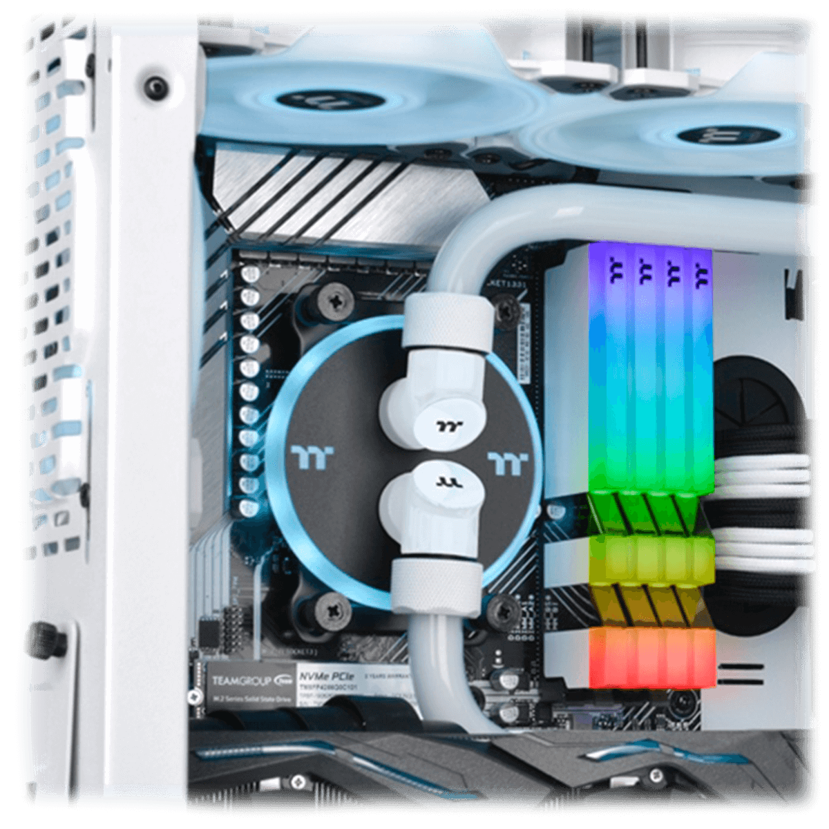 Pacific G1/4 90 Degree Adapter, Thermaltake, White, (2-Pack Fittings ...