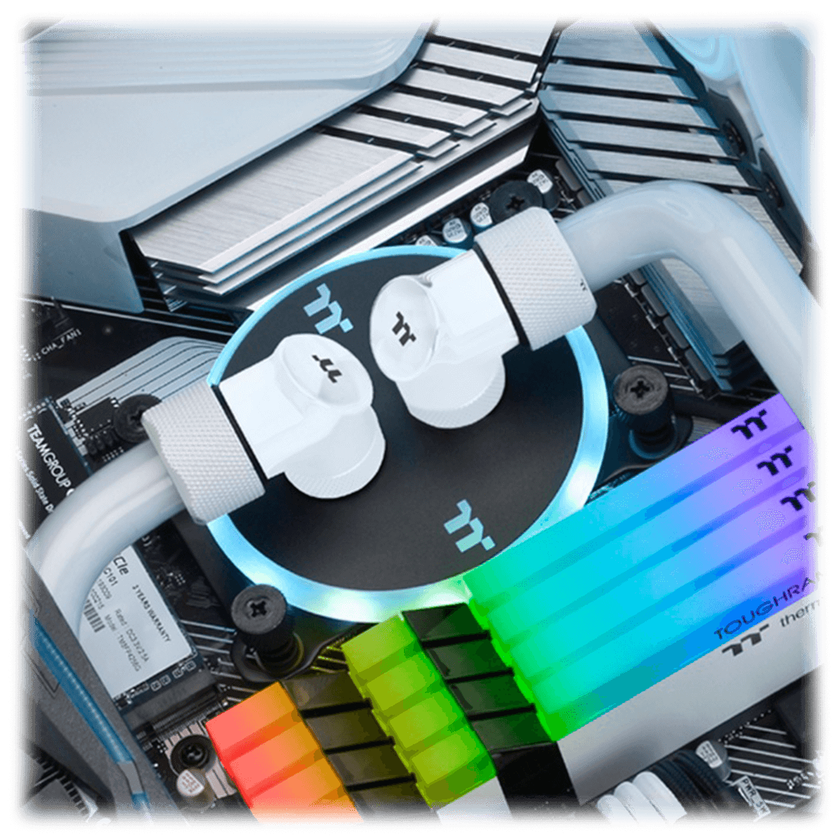 Pacific G1/4 90 Degree Adapter, Thermaltake, White, (2-Pack Fittings ...