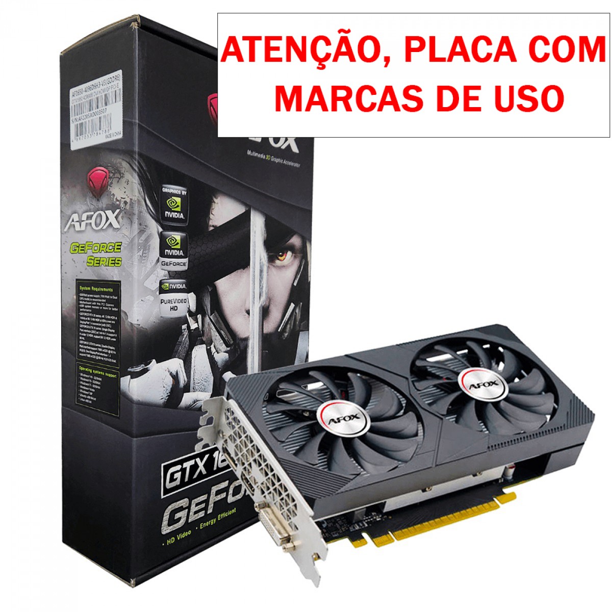 Placa de Vídeo Afox NVidia GeForce GTX 1650, 4GB, GDDR6, 128bits ...