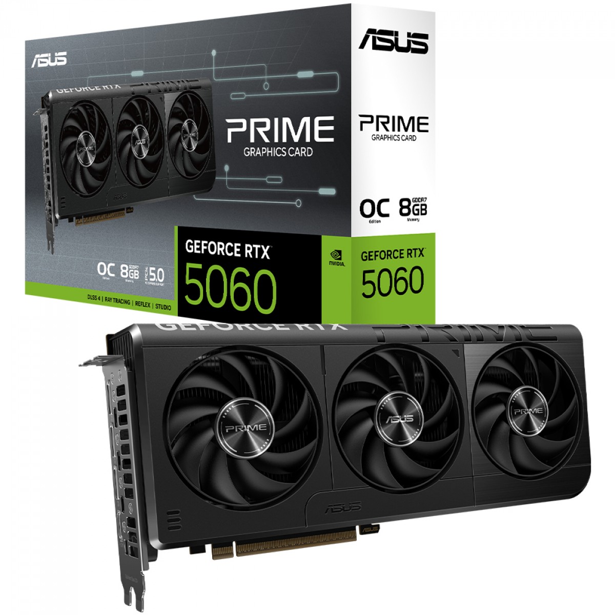 Placa de Vídeo Asus Prime NVIDIA GeForce RTX 5060 OC Edition, 8GB, GDDR7, DLSS, Ray Tracing ...