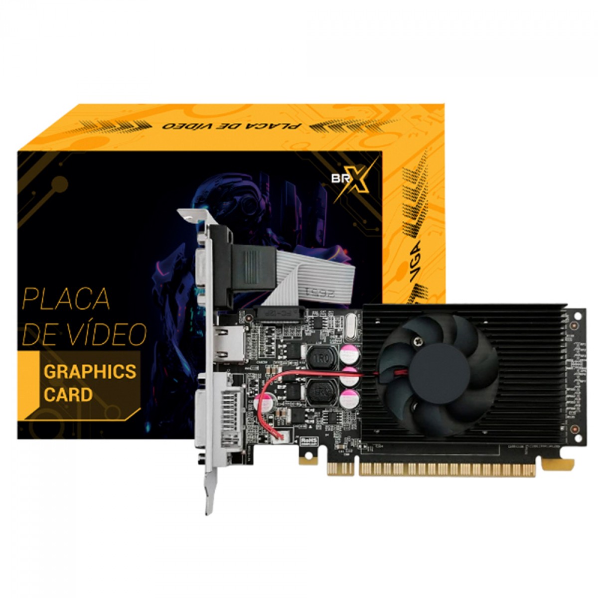 Placa de Vídeo BRX NVIDIA GeForce GT 210, 512MB, GDDR3, 64bit ...