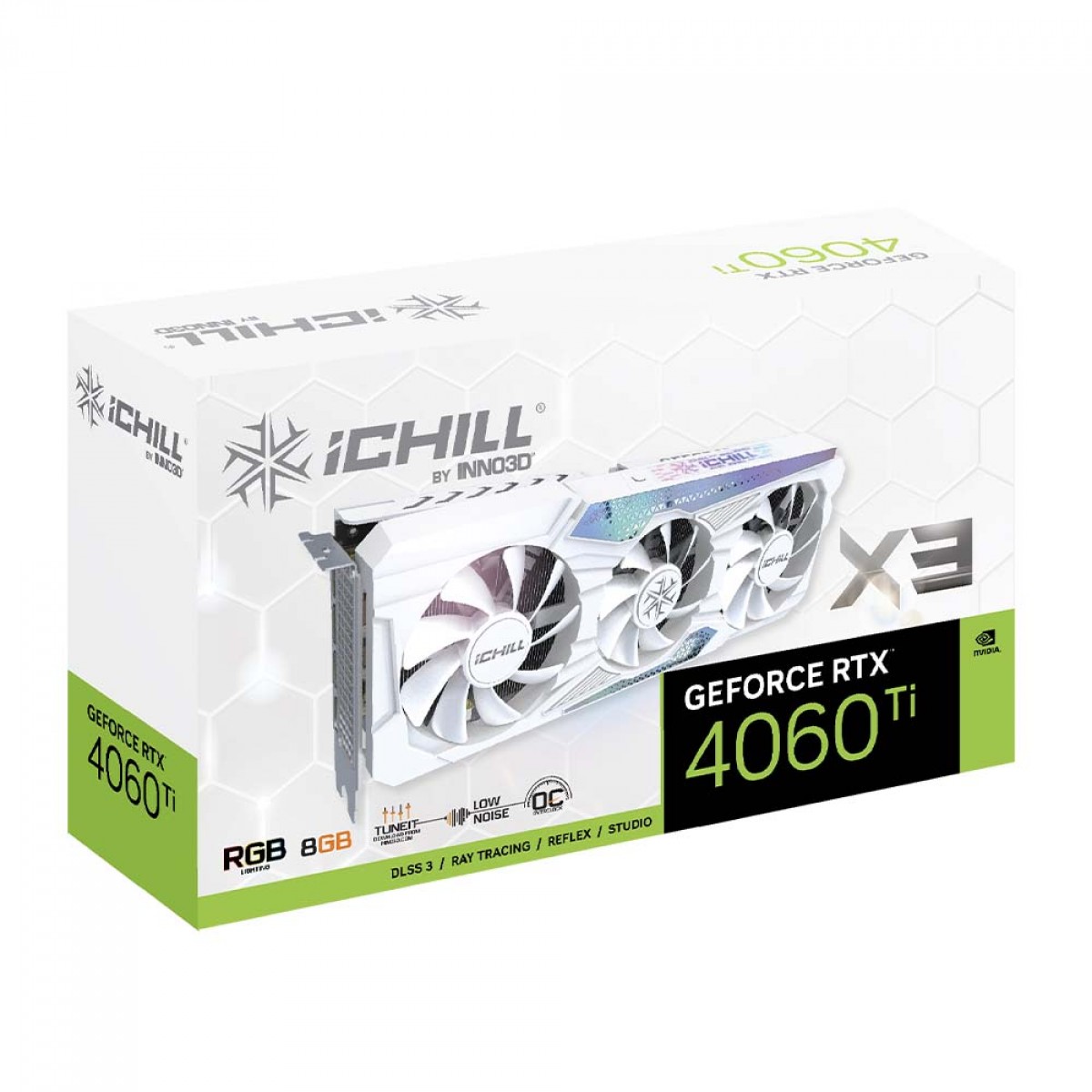 Placa de Vídeo INNO3D NVIDIA GeForce RTX 4060 Ti ICHILL X3 WHITE , 8GB ...