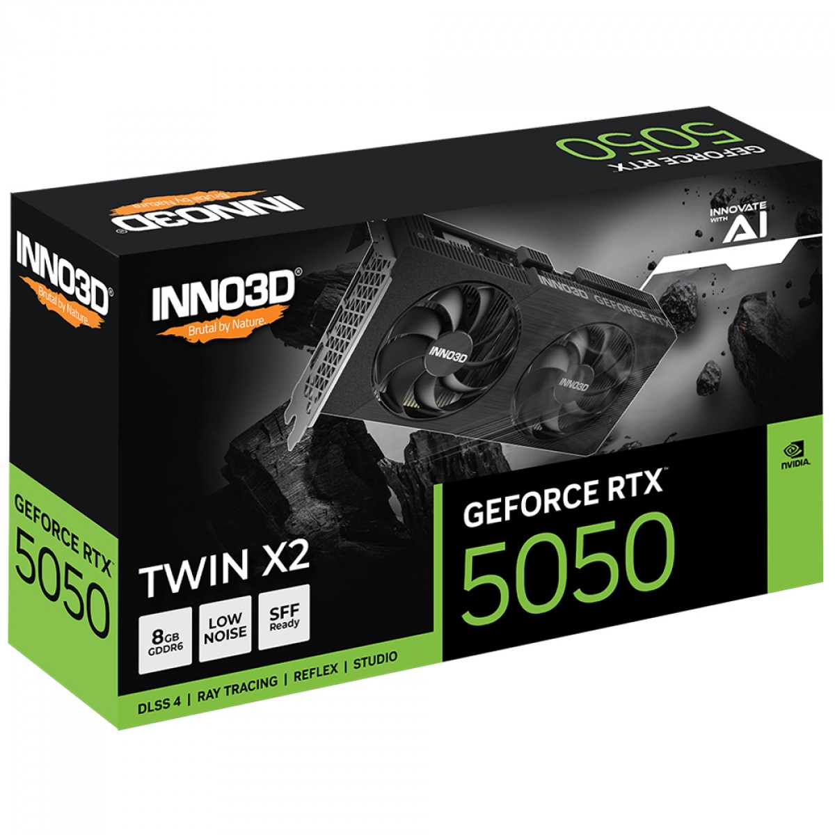 Placa de Vídeo Inno3D NVIDIA GeForce RTX 5050 Twin X2, 8GB, GDDR6, DLSS ...